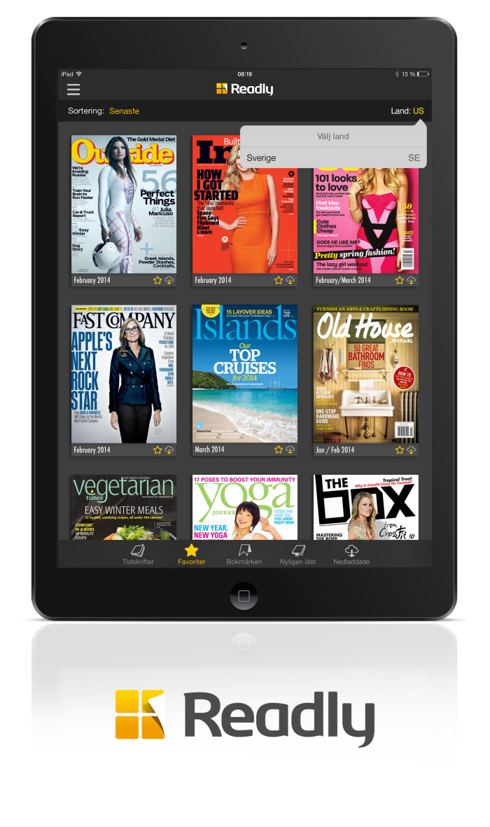 Amerikanska tidningar i Readly